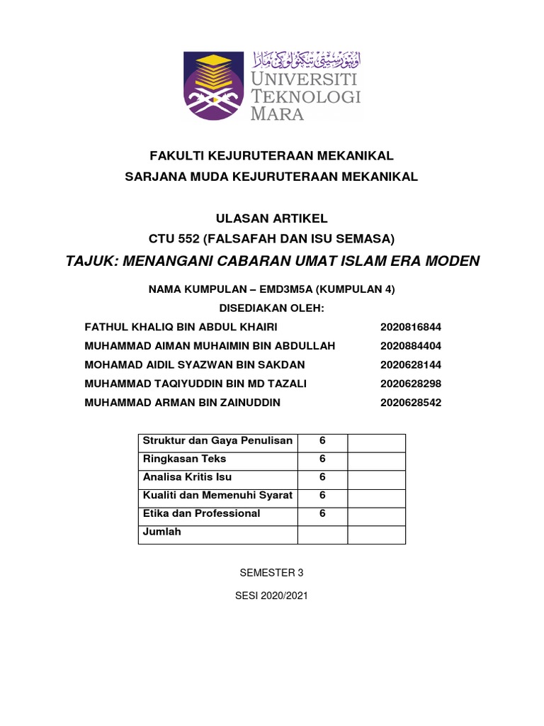 contoh artikel review dalam bahasa melayu - Jennifer Watson