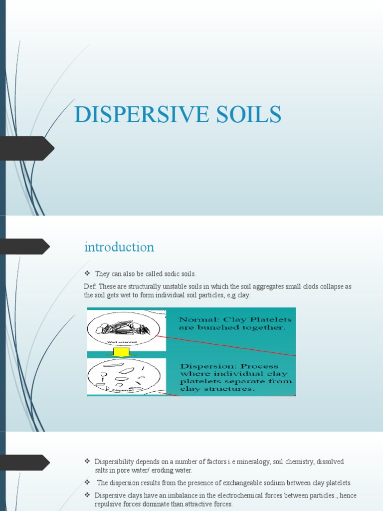 Dispersive Soils | PDF | Soil | Erosion