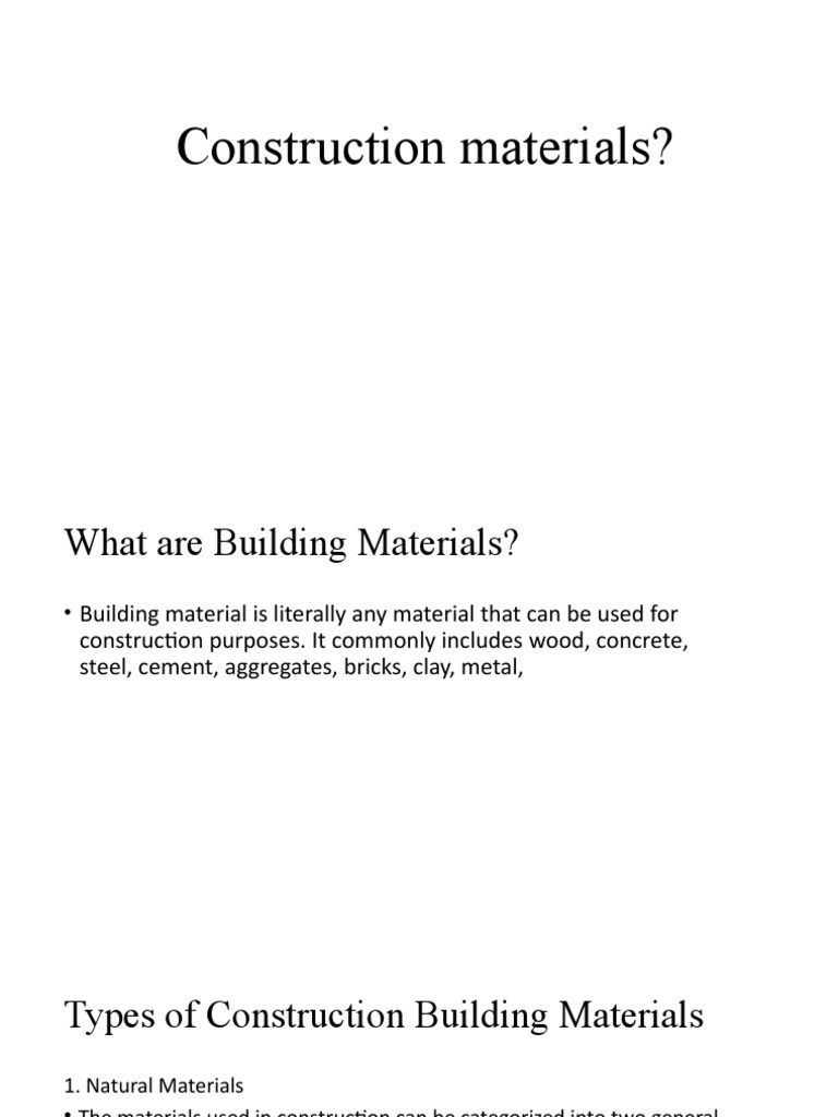 Construction Materials | PDF | Building Materials | Construction Aggregate