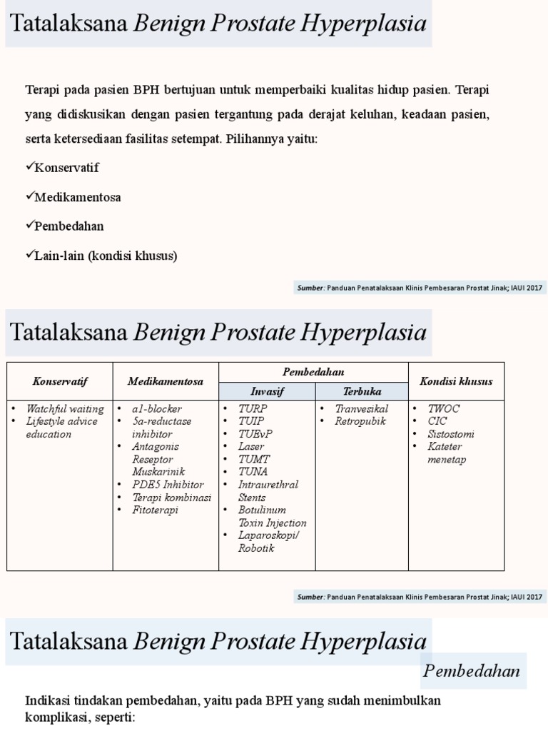 Tatalaksana BPH (Benign Prostate Hyperplasia) | PDF