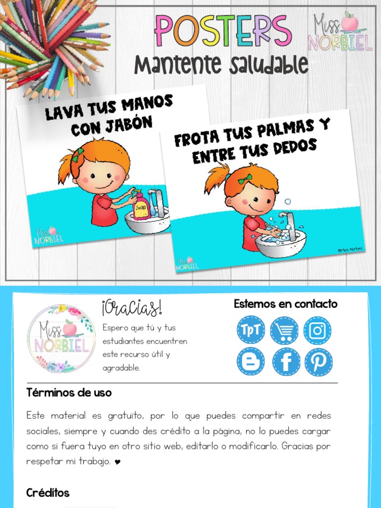 Posters. Lavado de Manos PDF | PDF