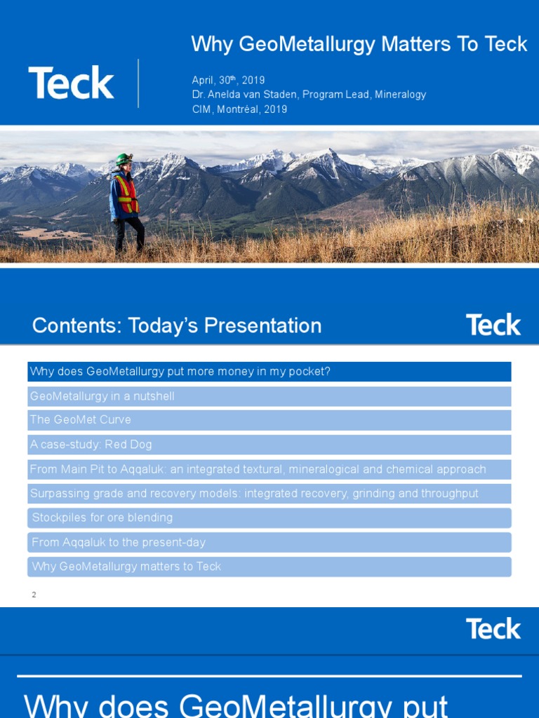 GeoMetallurgy - Teck | PDF | Mineralogy | Minerals