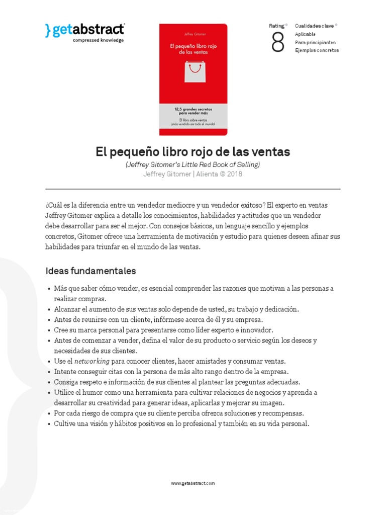 El Pequeño Libro Rojo de Las Ventas | PDF | Marca | Cliente