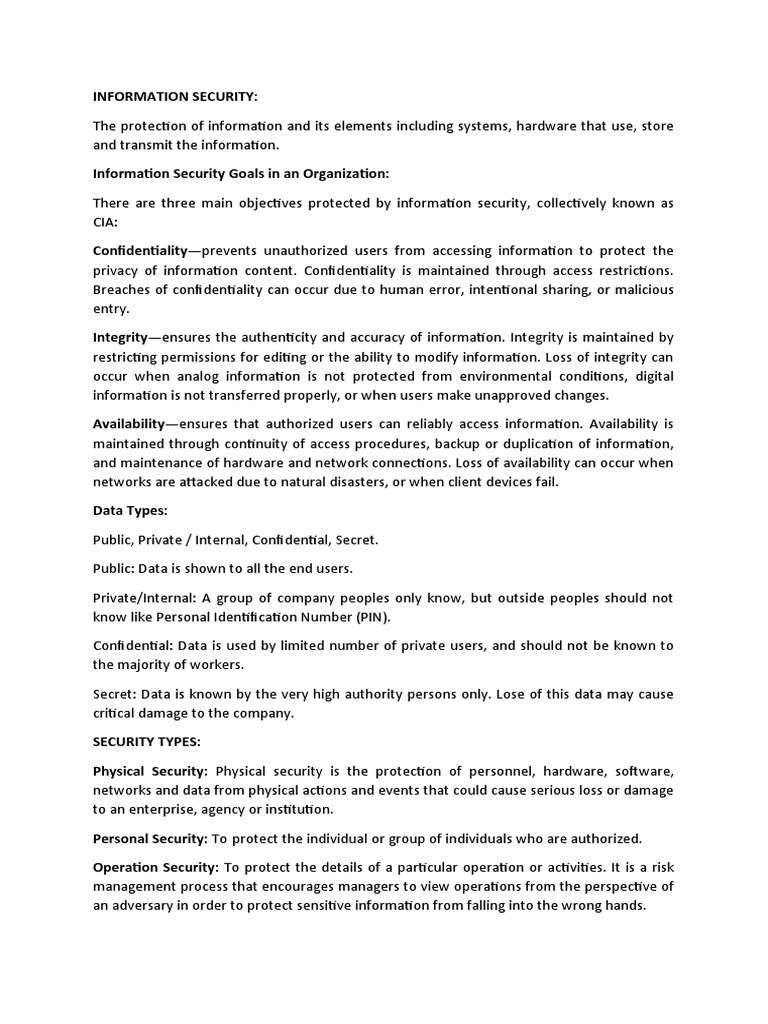 Information Security Notes | PDF | Encryption | Cryptography