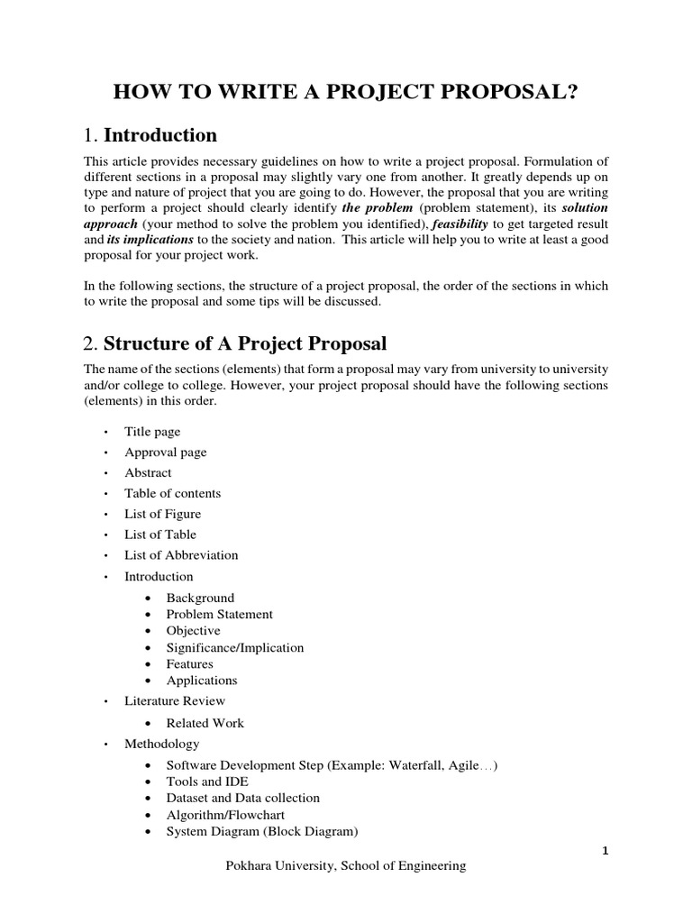 How To Write A Project Proposal? | PDF | Software Development | Business