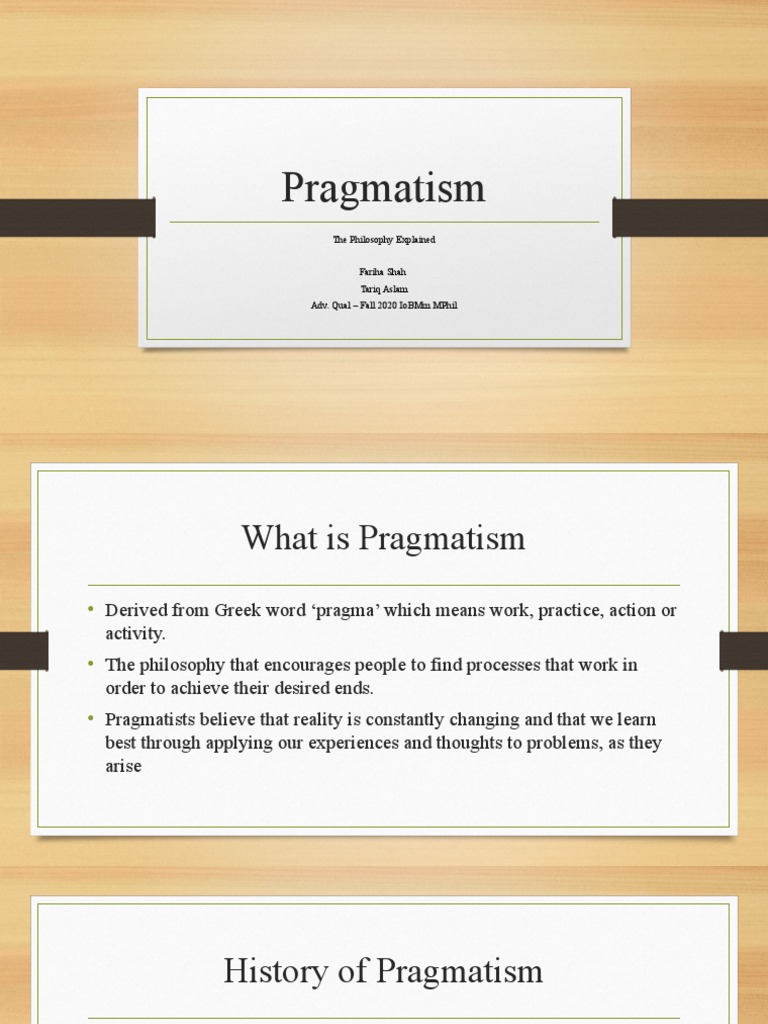 01 Pragmatism Philosophy | PDF | William James | Pragmatism