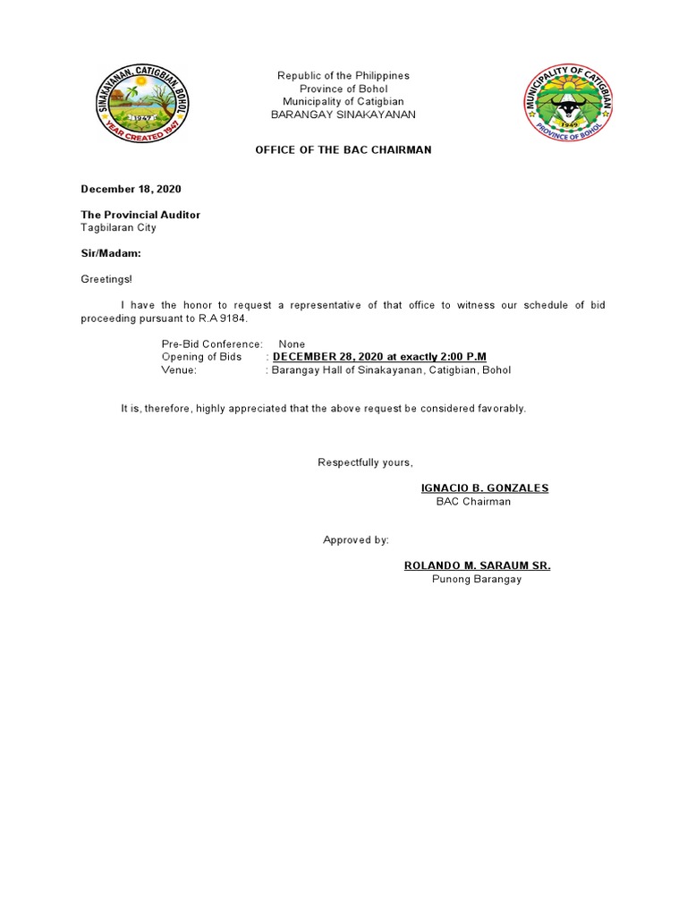 Invitation To Observer COA | PDF