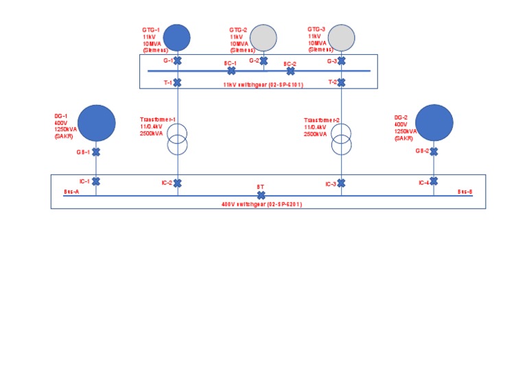 Single Line Diagram-11kV and 400V Systems | PDF