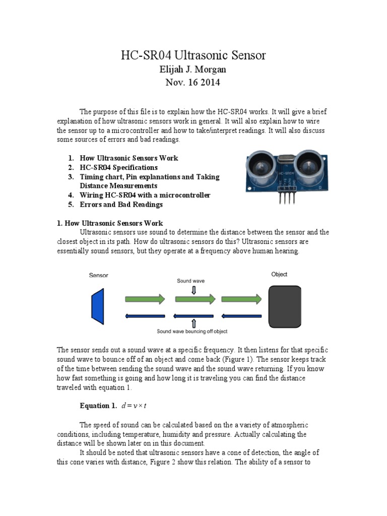 HC-SR04 Ultrasonic Sensor Guide | PDF | Ultrasound | Sound