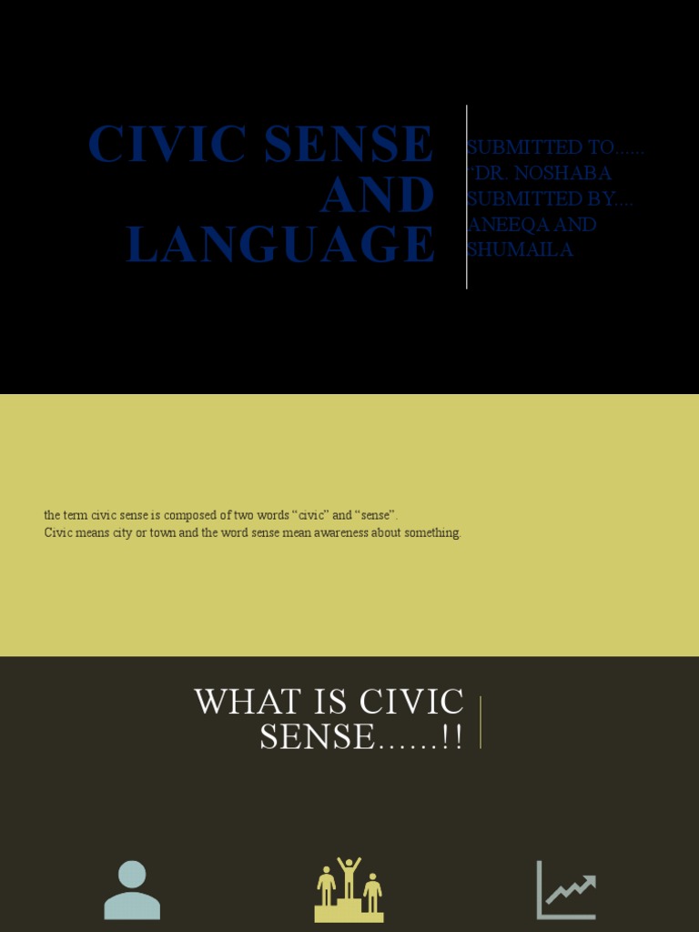 Understanding Civic Sense and Language | PDF
