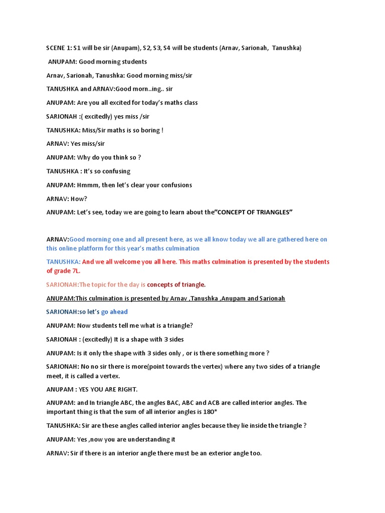 Script of Maths | PDF | Triangle | Elementary Geometry