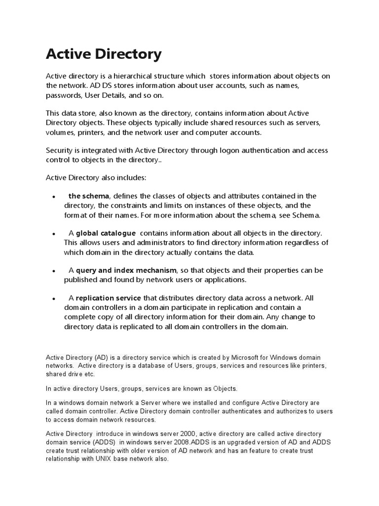 Active Directory | PDF | Active Directory | Computer Networking