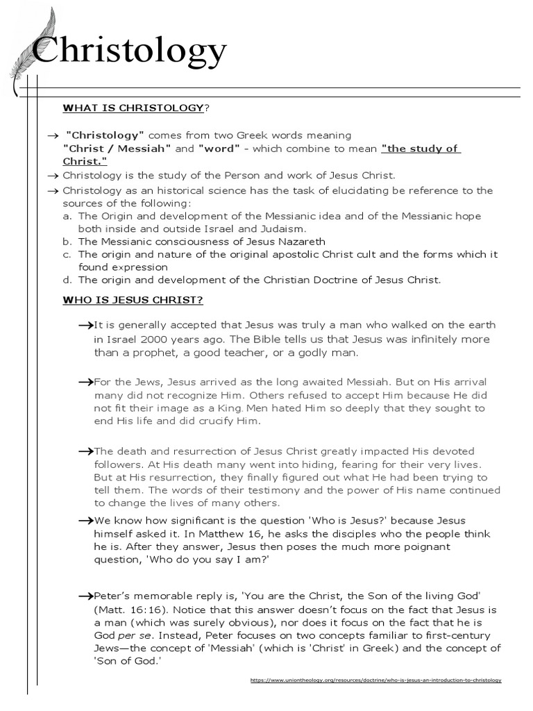 Christology | PDF | Christology | Messiah
