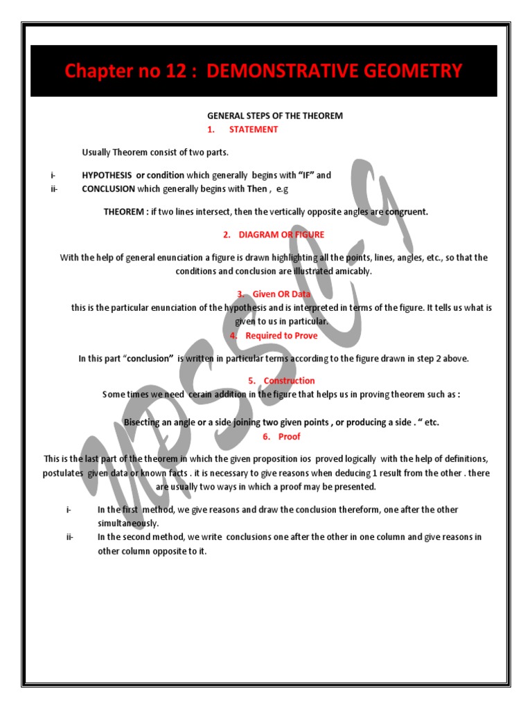 Mathematics Theorems Introduction | PDF