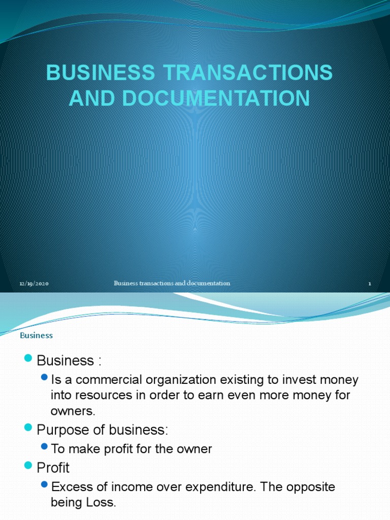 Business Transactions and Documentation | PDF | Discounts And ...