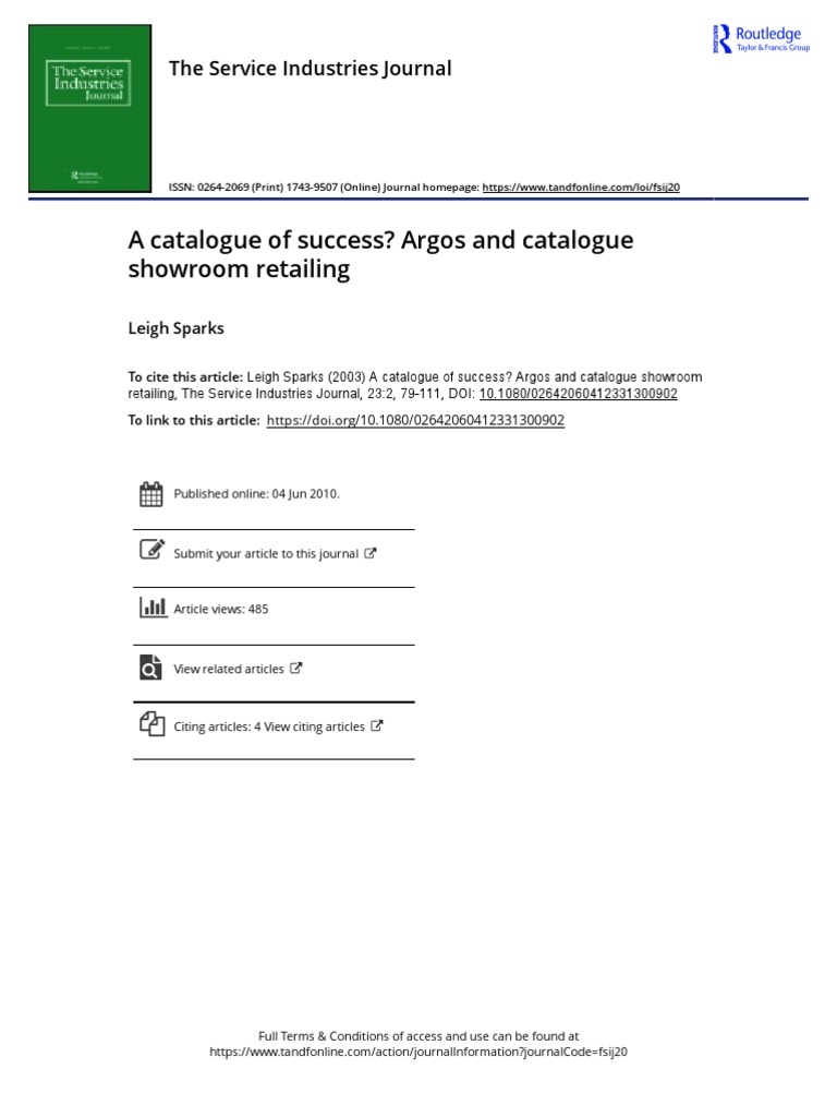 A Catalogue of Success Argos and Catalogue Showroom Retailing | PDF ...