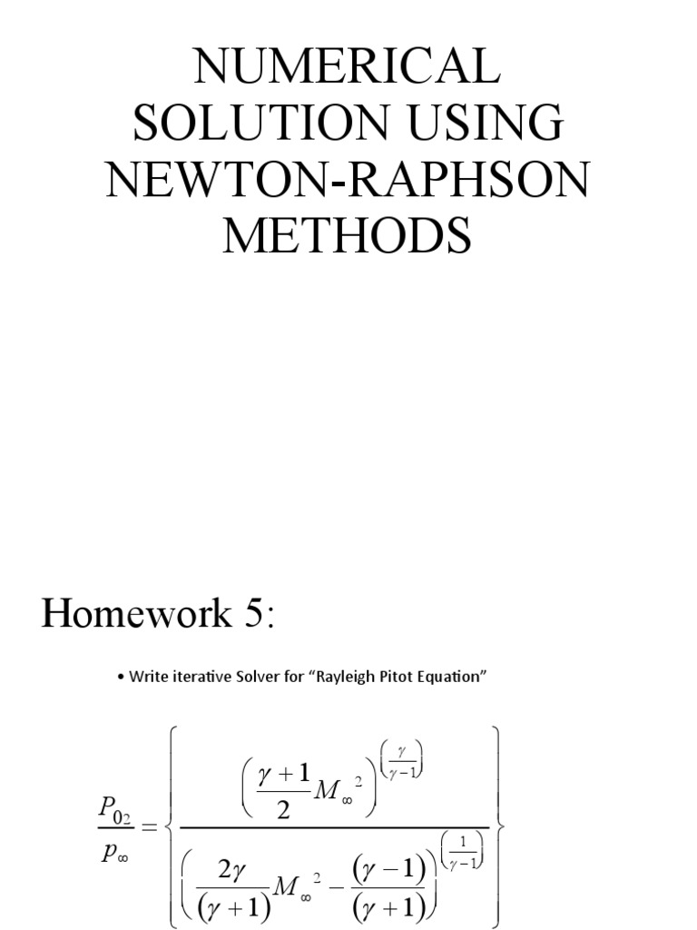 Numerical Solution Using Newton-Raphson Method | Download Free PDF ...