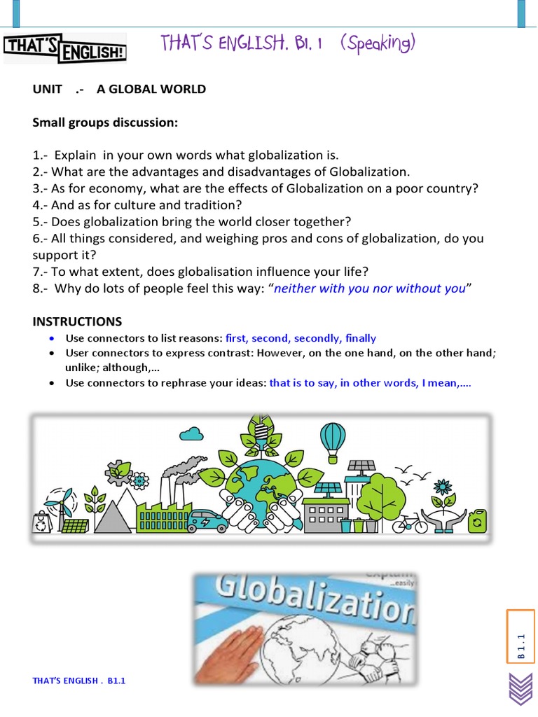 Small Groups Discussion On Globalization | PDF | Foreign Language Studies