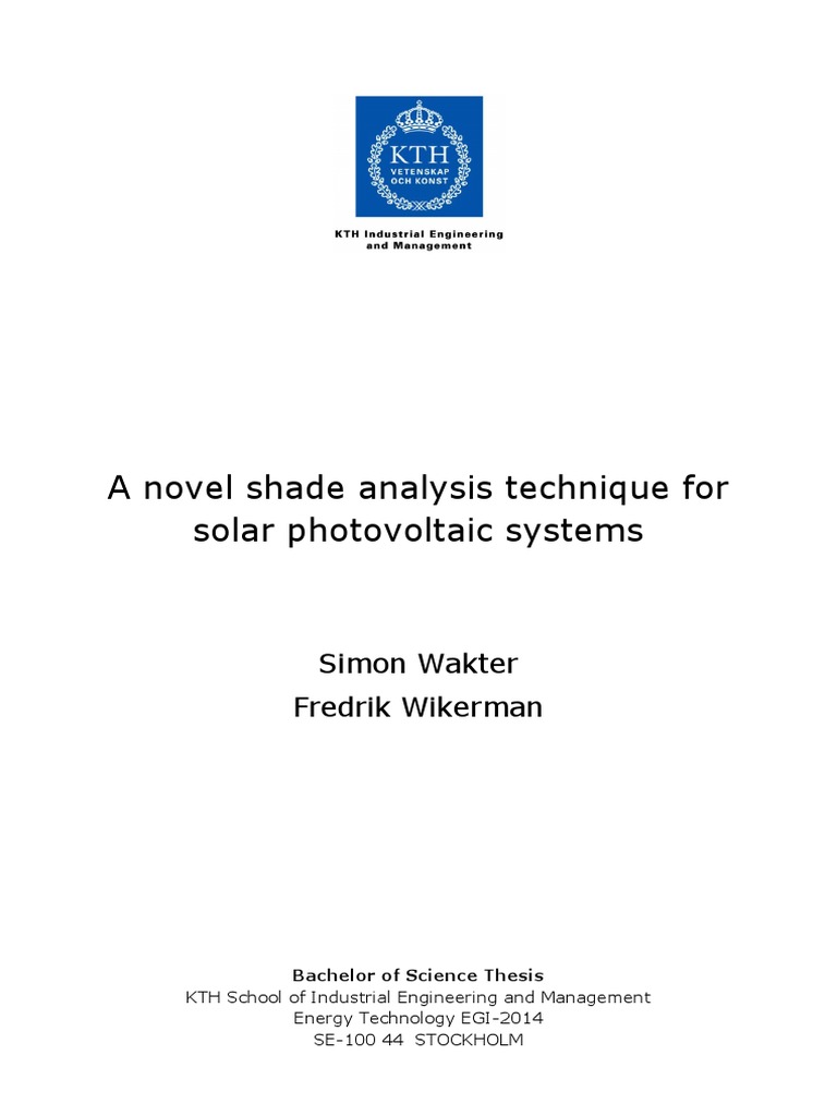 Fulltext01 PDF | PDF | Photovoltaics | Solar Power