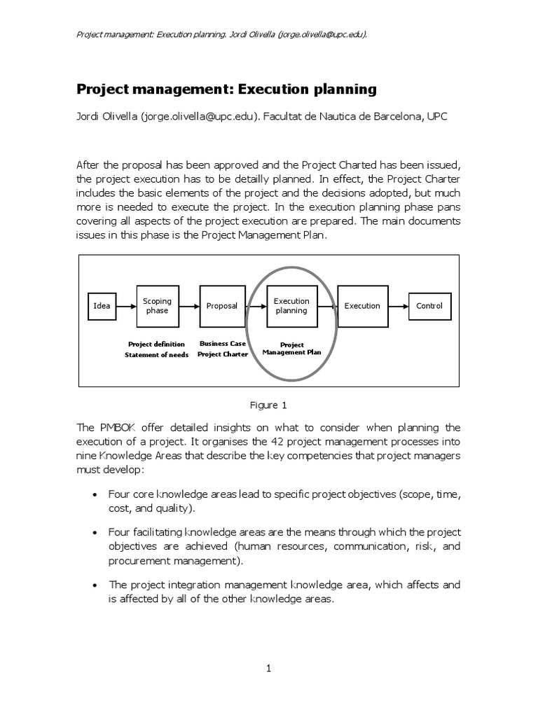 Execution Planning in Project Management | PDF | Project Management ...