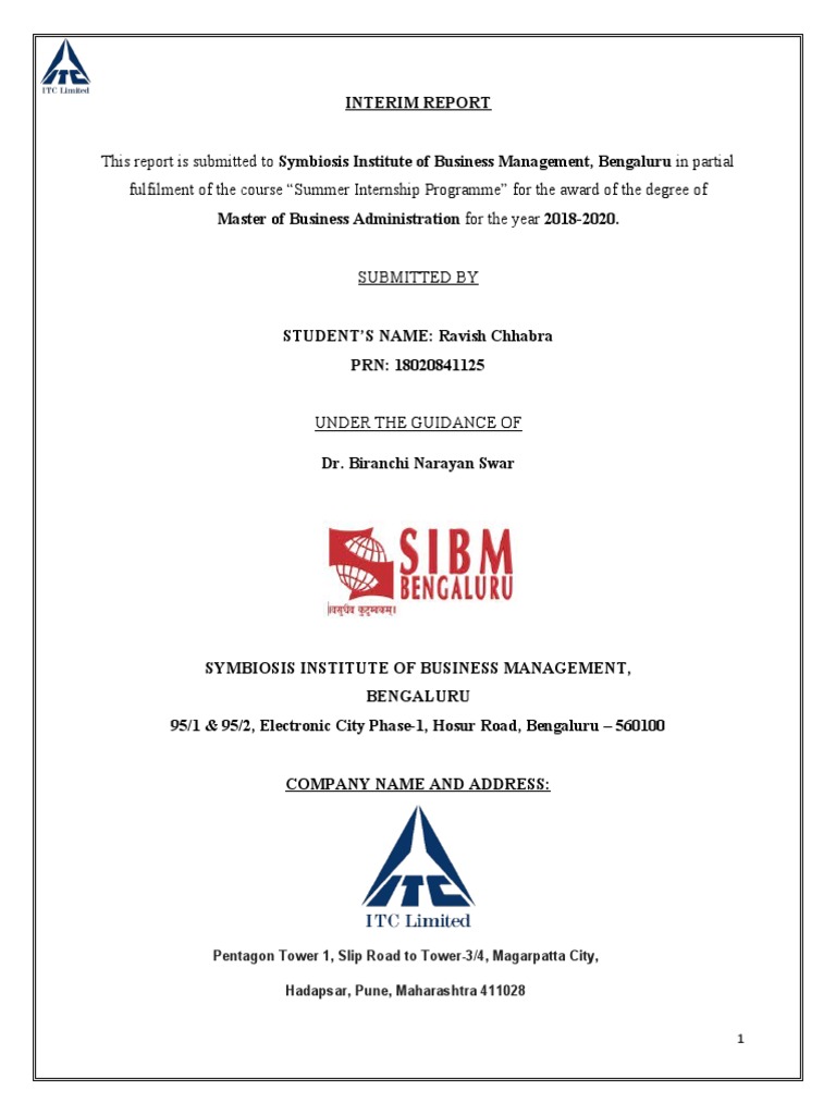 ITC Report | PDF | Sales | Retail