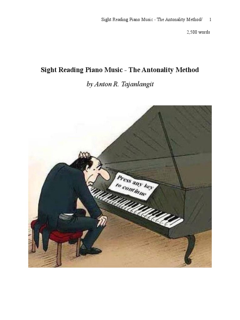 Sight Reading Piano Music - The Antonality Method | PDF | Clef | Chord ...
