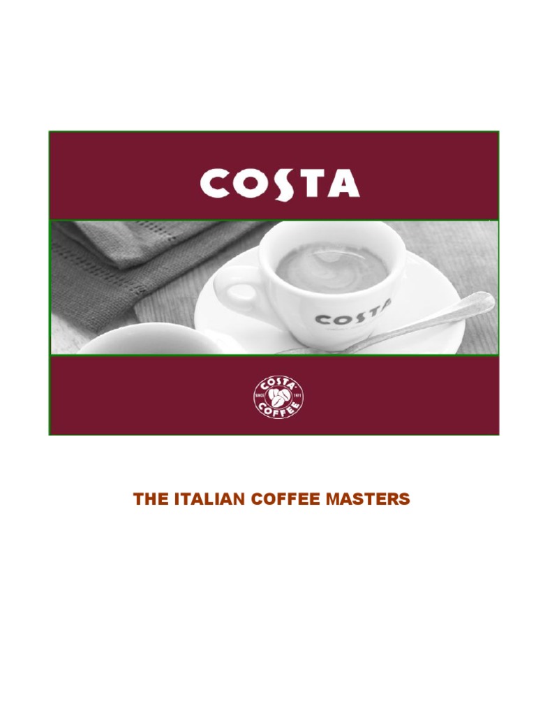 Marketing Plan of Costa PDF | PDF | Coffee | Drink