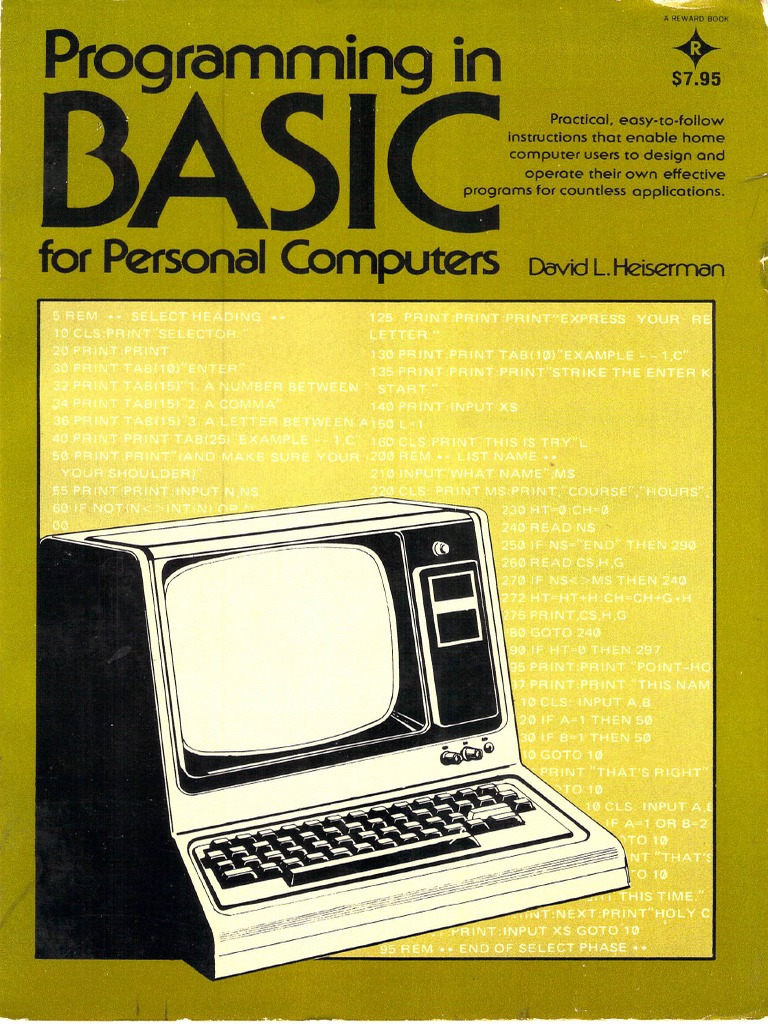 Programming in BASIC For Personal Computers (1981) | PDF | Computer ...