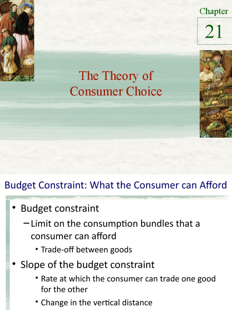 Chapter 21 - The Theory of Consumer Choice | PDF | Labour Economics ...