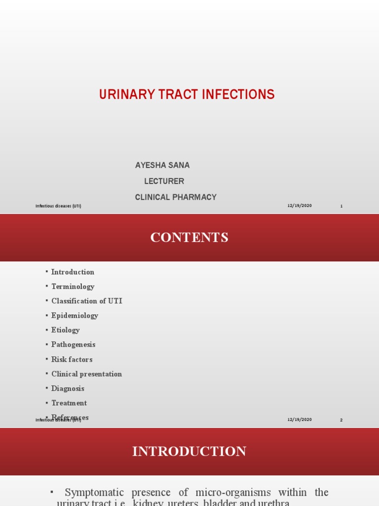 Urinary Tract Infections | PDF | Urinary Tract Infection | Health Sciences