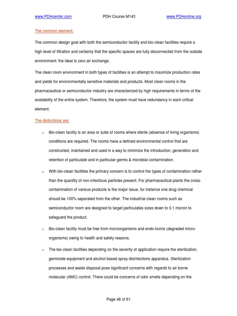 Clean Room Design for Bio-Clean Facilities | PDF