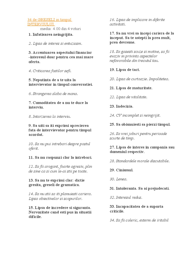 34 Reguli | PDF