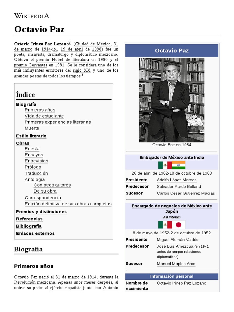 Octavio Paz | PDF | Poesía