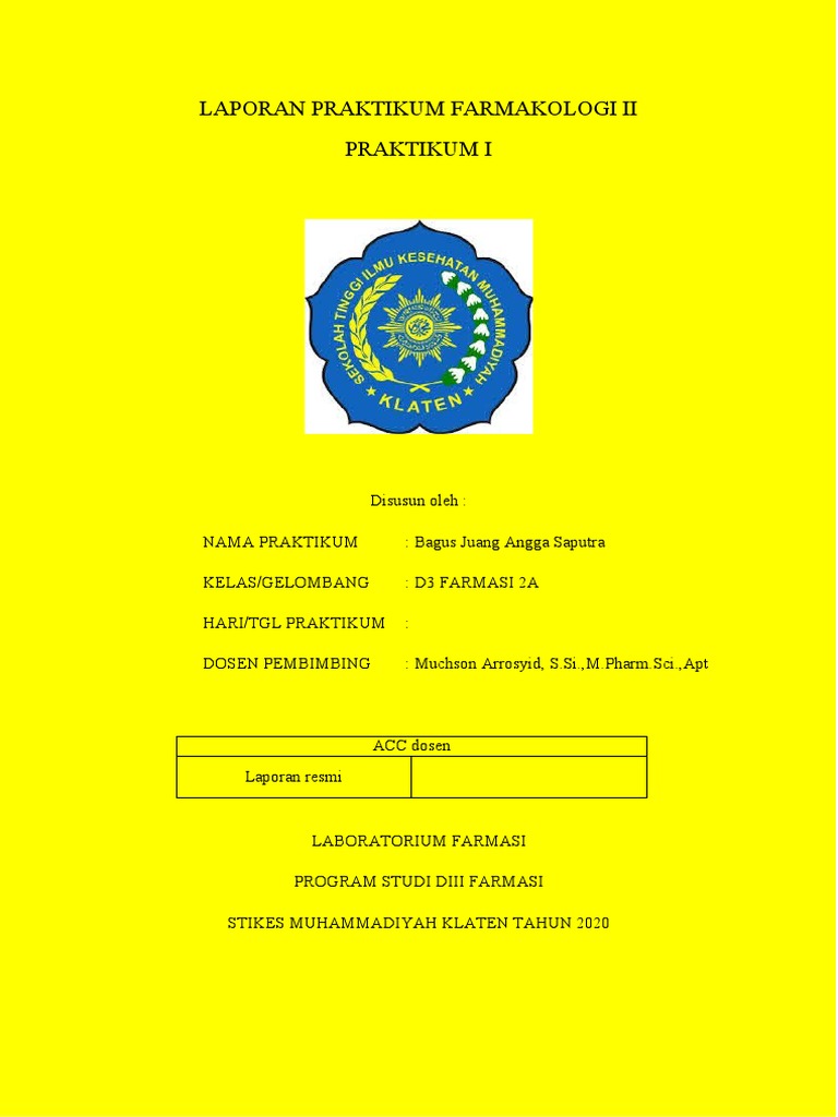 P1 Laprak Sementara Farmakologi Bagus | PDF | Kesehatan Holistik