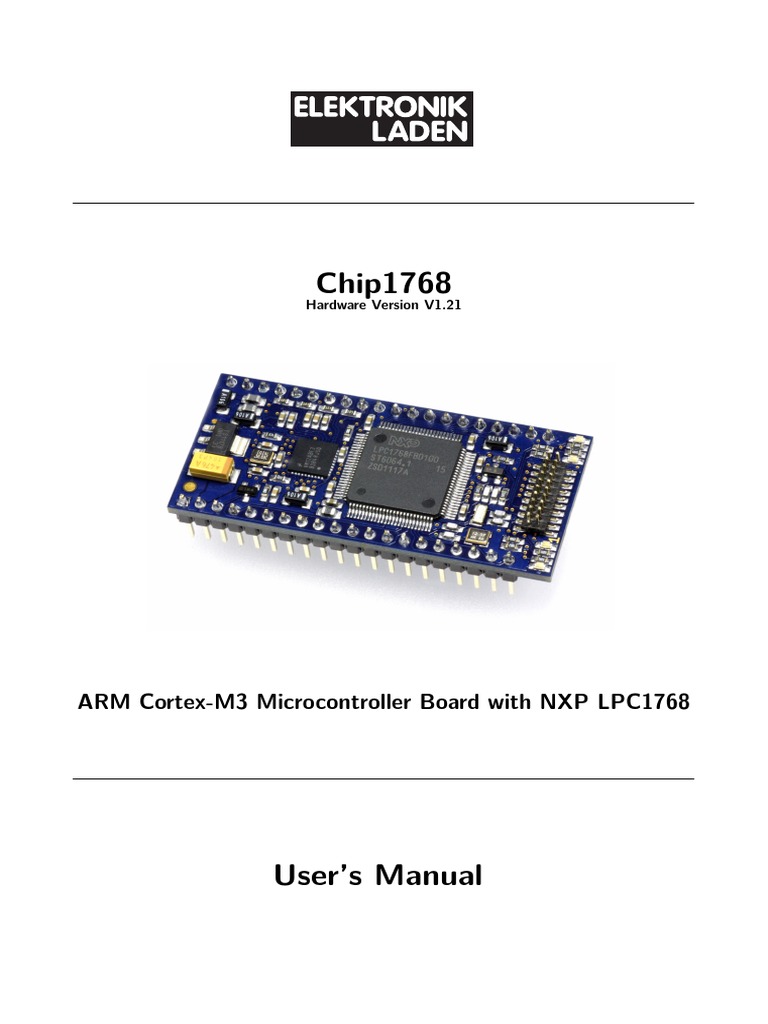 Chip1768: ARM Cortex-M3 Microcontroller Board With NXP LPC1768 | PDF ...