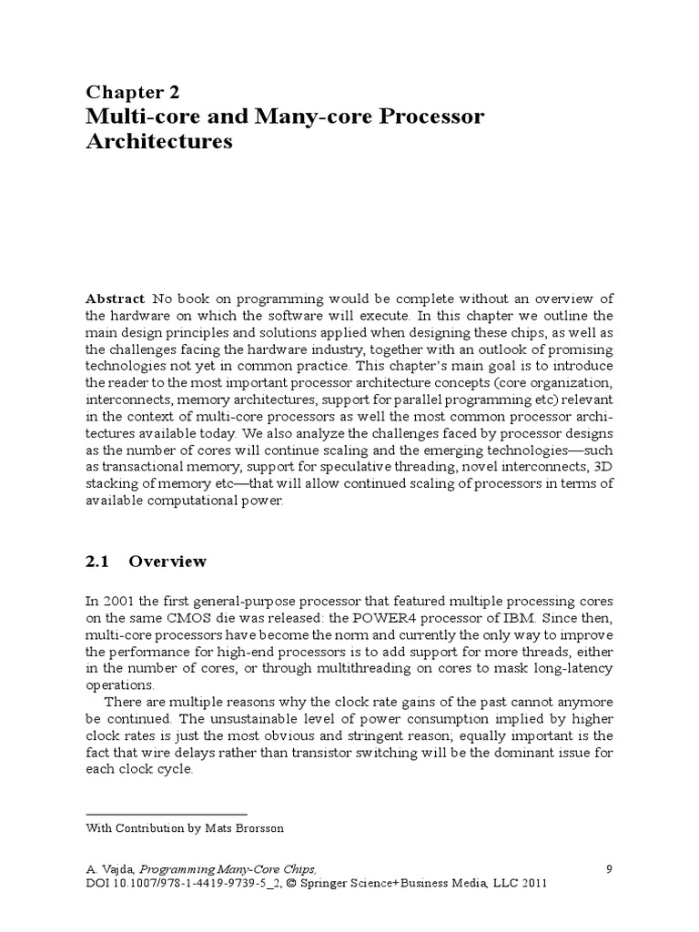 Many Core Processor Architecture | Download Free PDF | Multi Core Processor | Central Processing ...