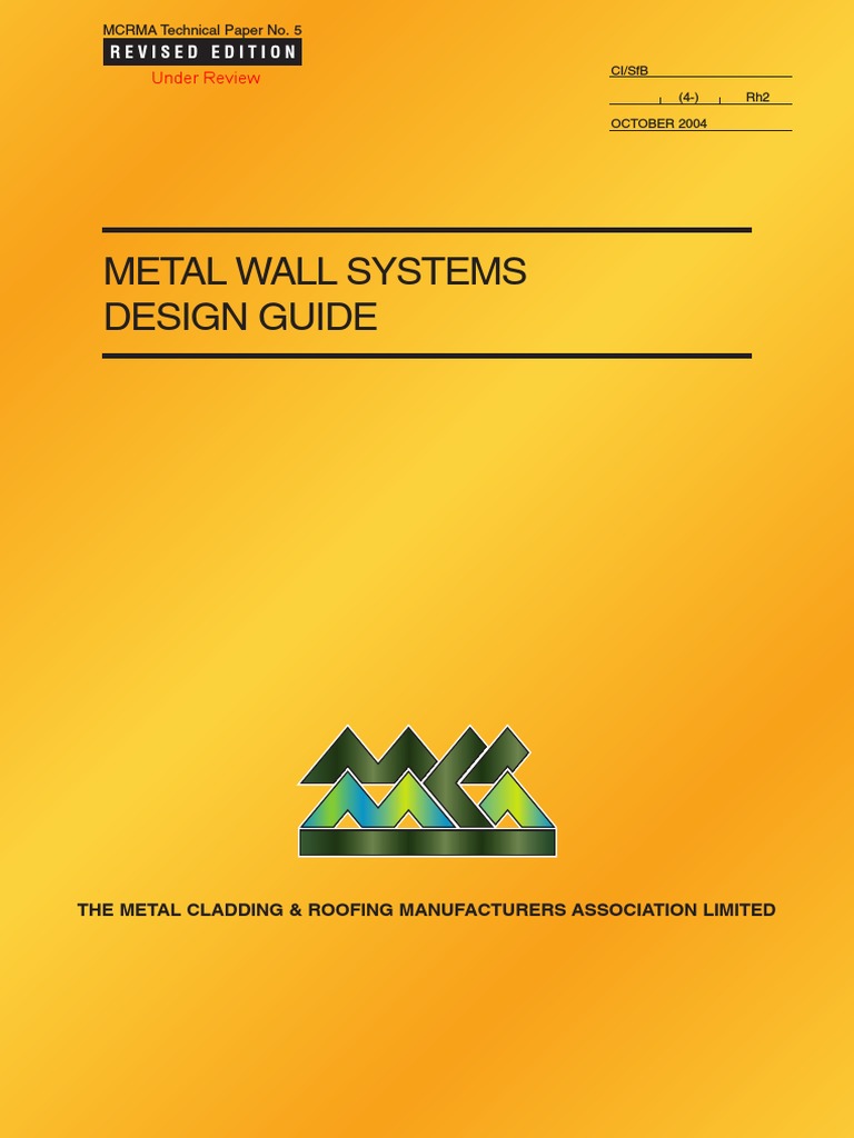 Metal Wall Systems Design Guide: Under Review | PDF | Wall | Building ...