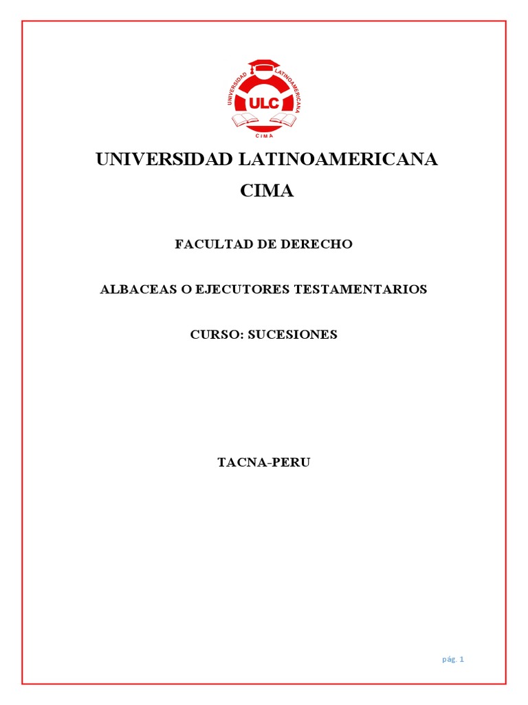 La Albacea E.F. | PDF | Voluntad y testamento | Albacea