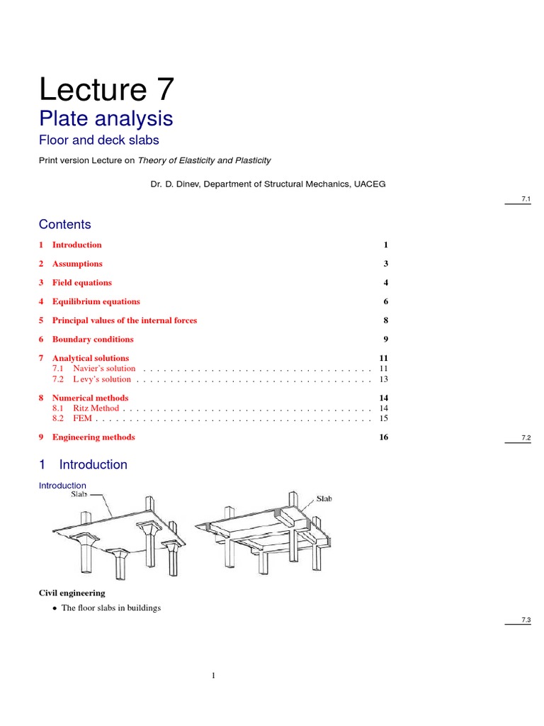 Plate Analysis Guide | PDF | Continuum Mechanics | Physics