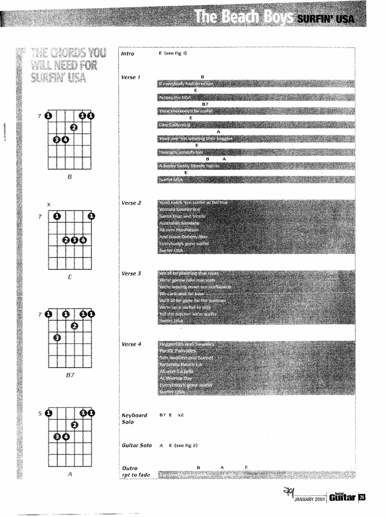 Beach Boys - Surfin' Usa PDF | PDF