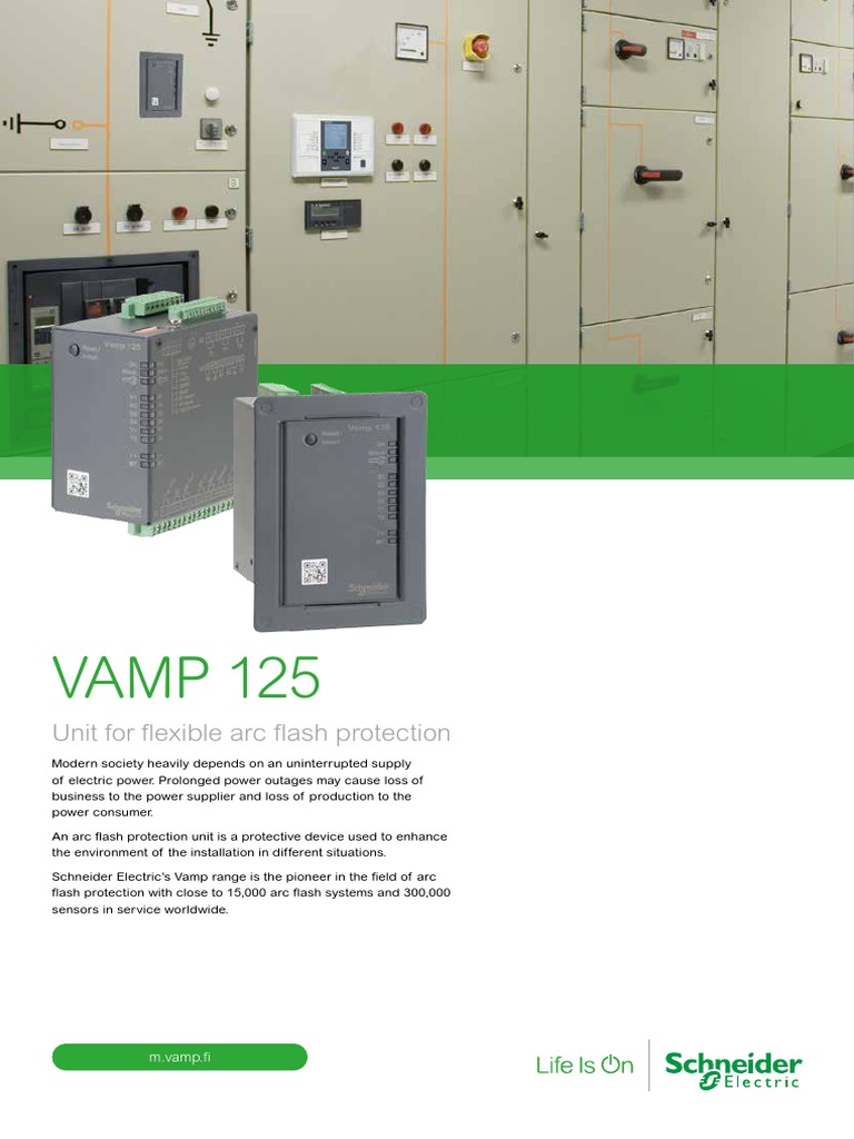 VAMP 125 Brochure NRJED117752EN | PDF | Alternating Current | Power Supply