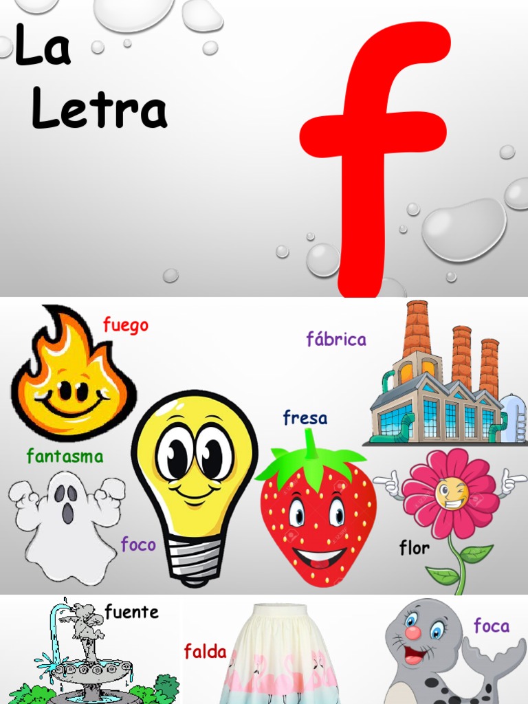 Diapositivas Con Palabras Con Letra F | PDF