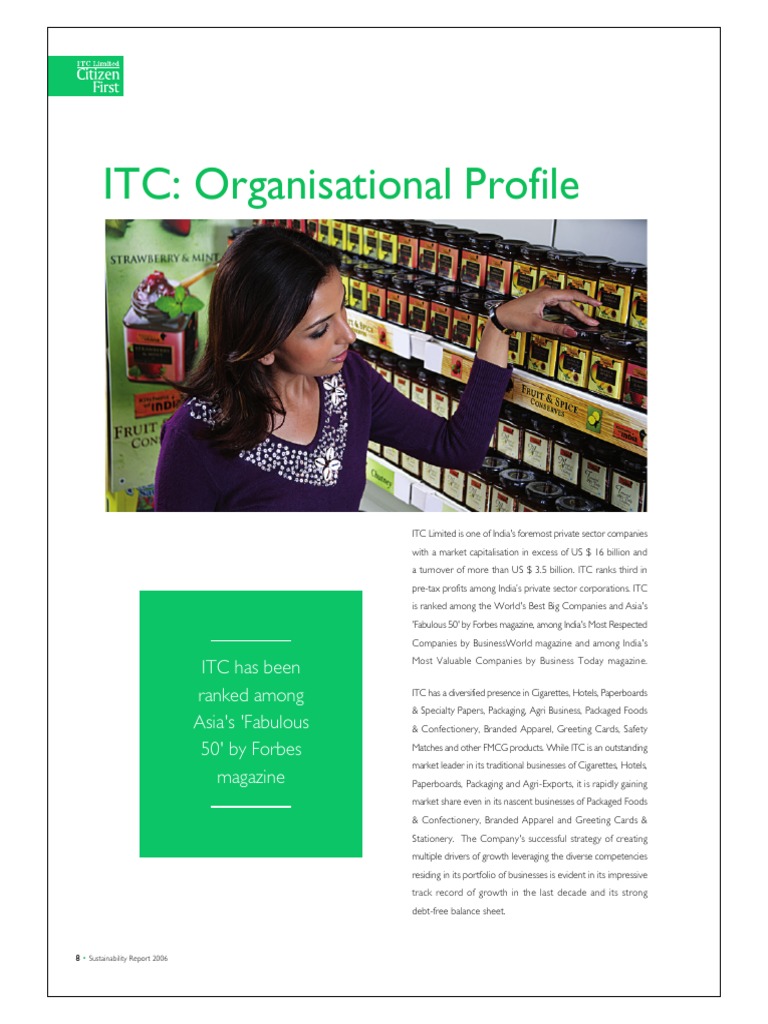 ITC: Organisational Profile: ITC Has Been Ranked Among Asia's 'Fabulous ...