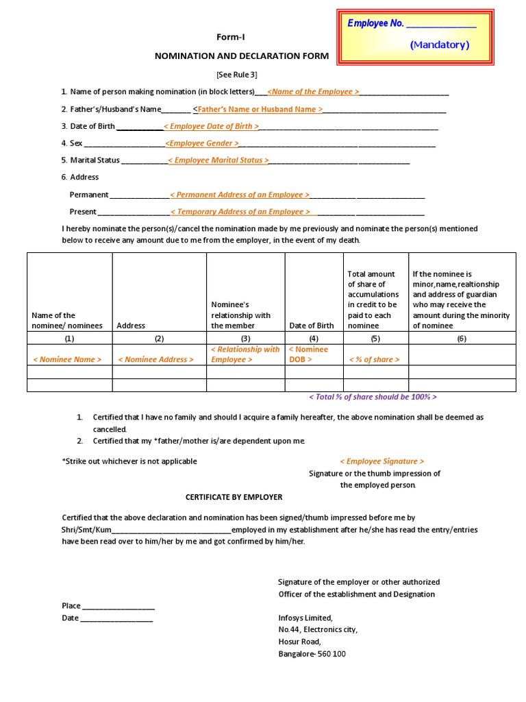 Payment of Wages-Nomination Form - Template | Download Free PDF | Justice | Crime & Violence