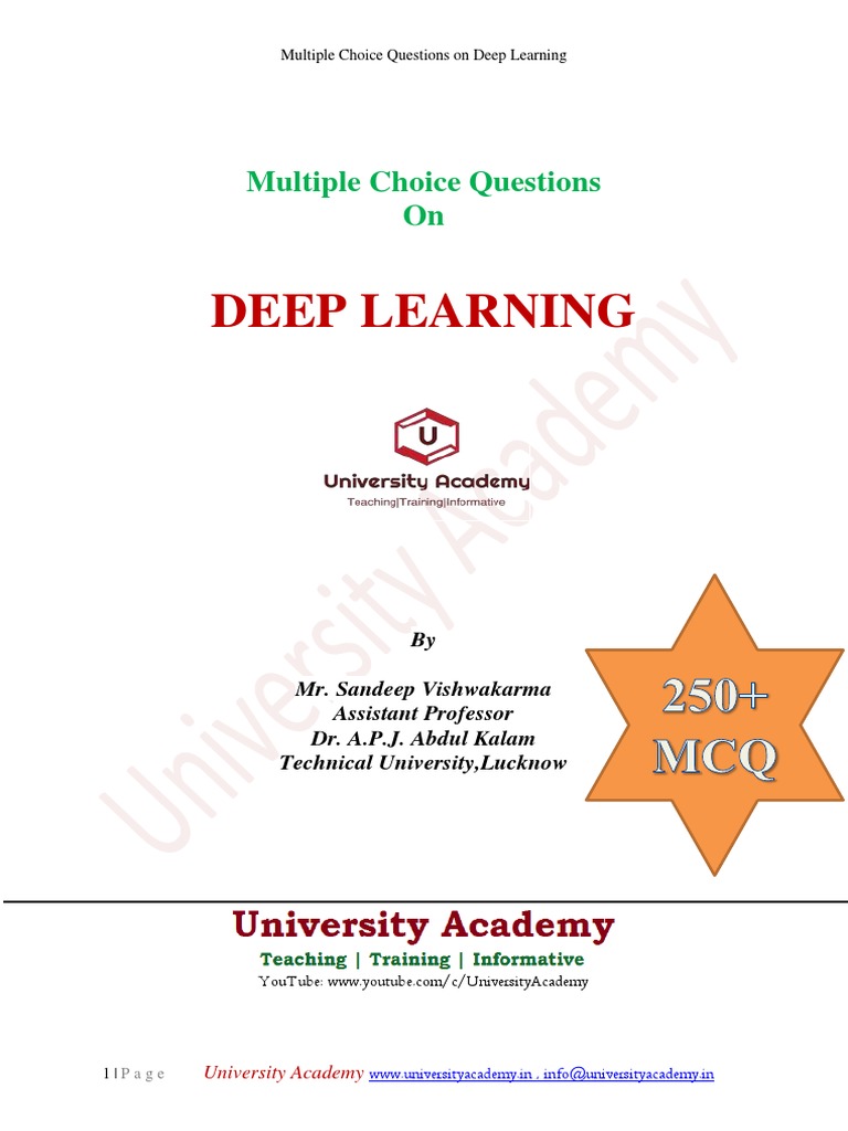 Deep Learning MCQ | Download Free PDF | Artificial Neural Network ...