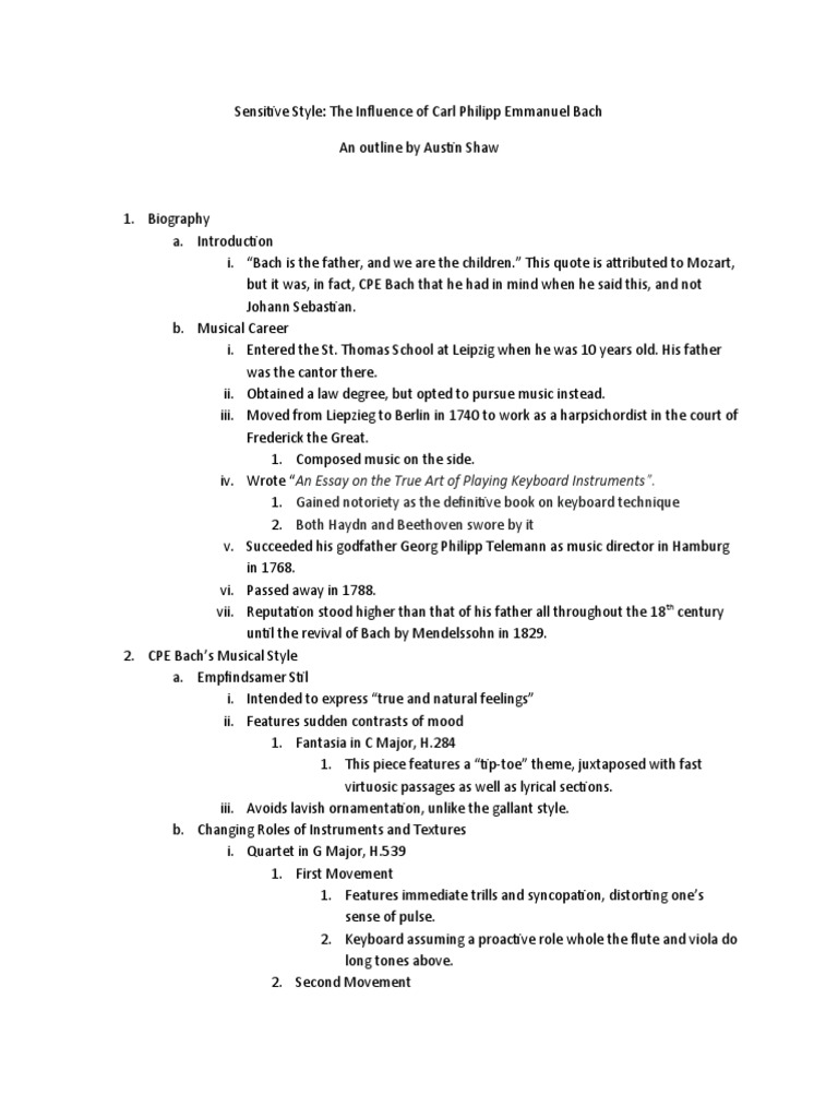 An Essay On The True Art of Playing Keyboard Instruments" | PDF ...