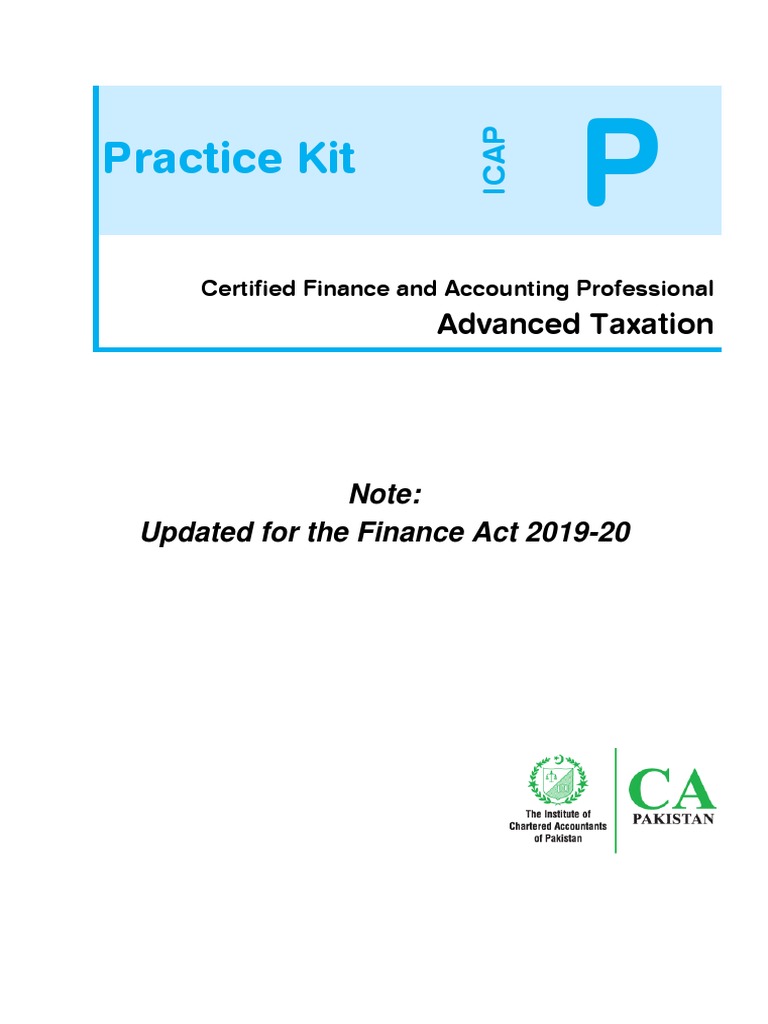 Cfap 5 2019 PK | PDF | Expense | Accountant