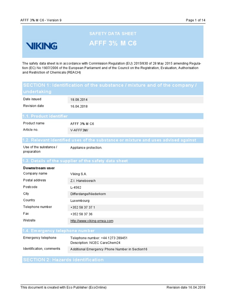 3 - AFFF Mil Spec | Download Free PDF | Toxicity | Dangerous Goods