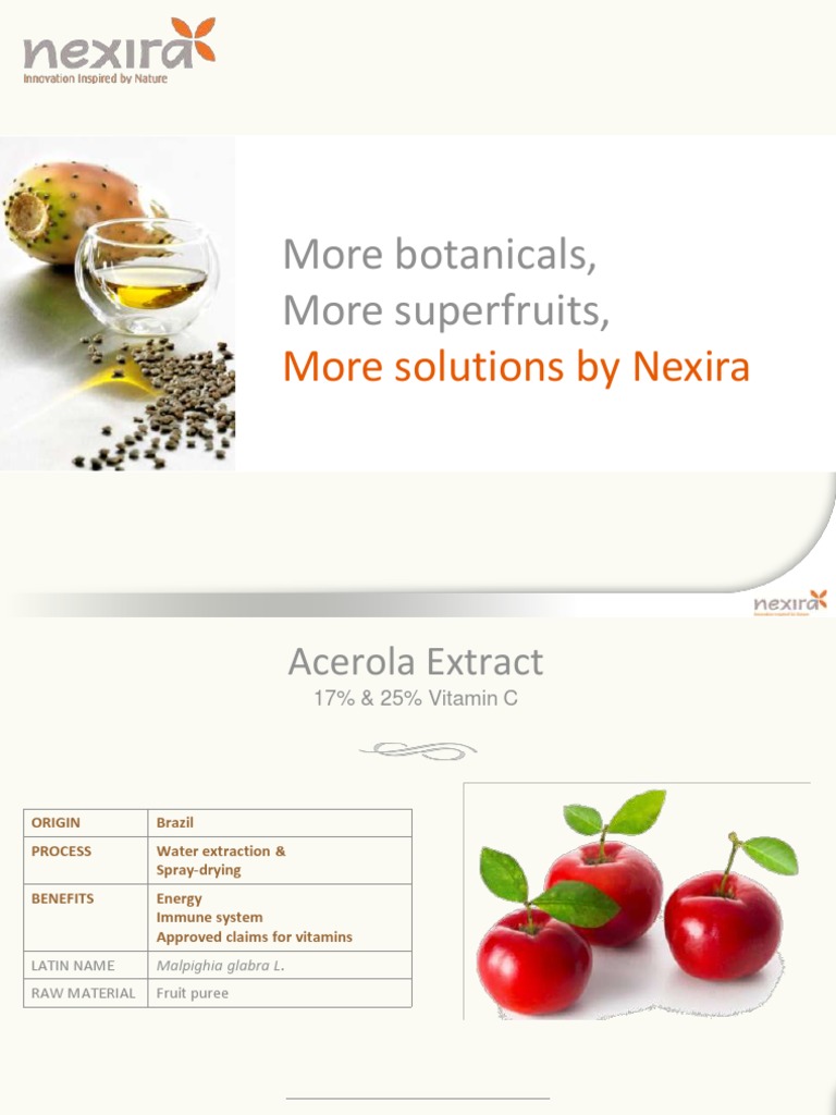 More Botanicals, More Superfruits,: More Solutions by Nexira | PDF ...