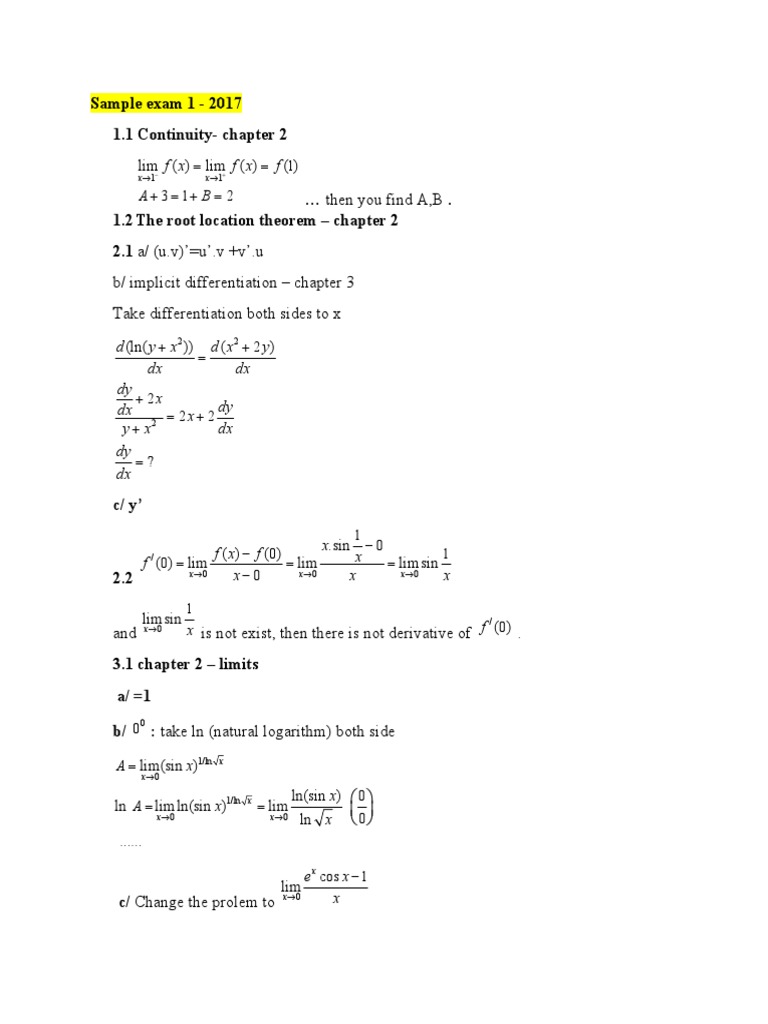 Solution Sample Exam 2017 Pdf Mathematical Relations Mathematical